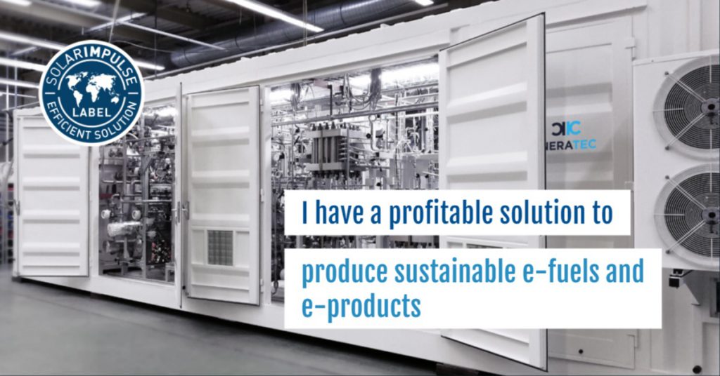 Ineratec Receives Solar Impulse Efficient Solution Label Ineratec